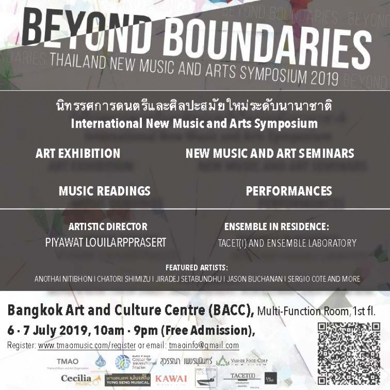 Thailand New Music and Arts Symposium 2019 - Bangkok Art and Culture Centre